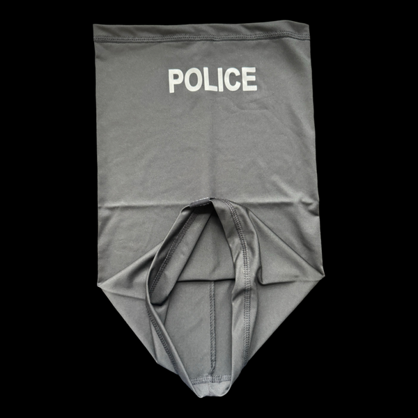 Neck Gaiter- BLACK POLICE - VisiBlue